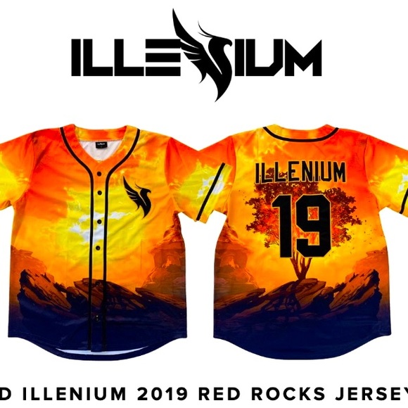 illenium | Shirts | Ltd Illenium Red Rocks Jersey Mens Xs | Poshmark